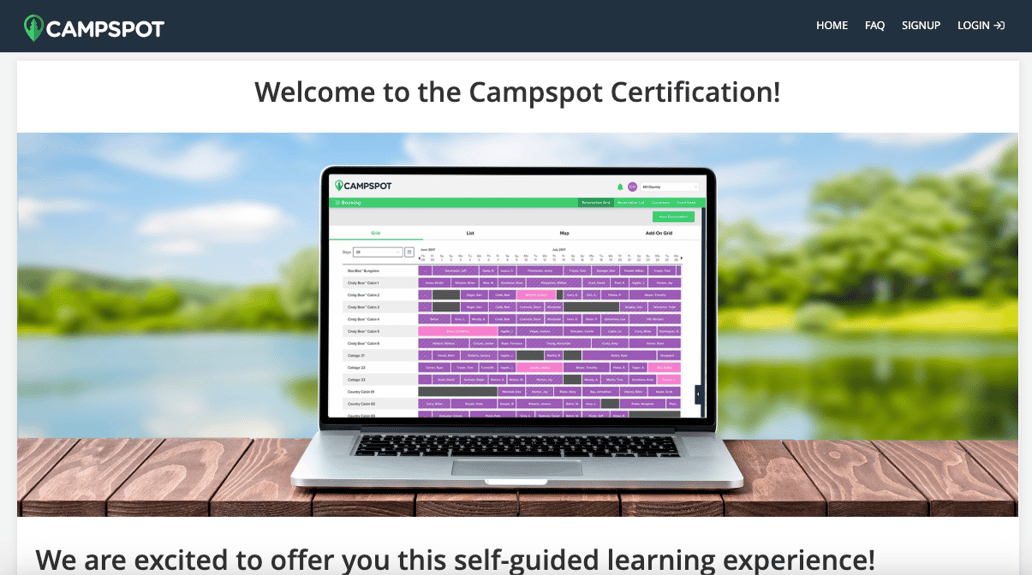 Campspot Certification Program Introduction